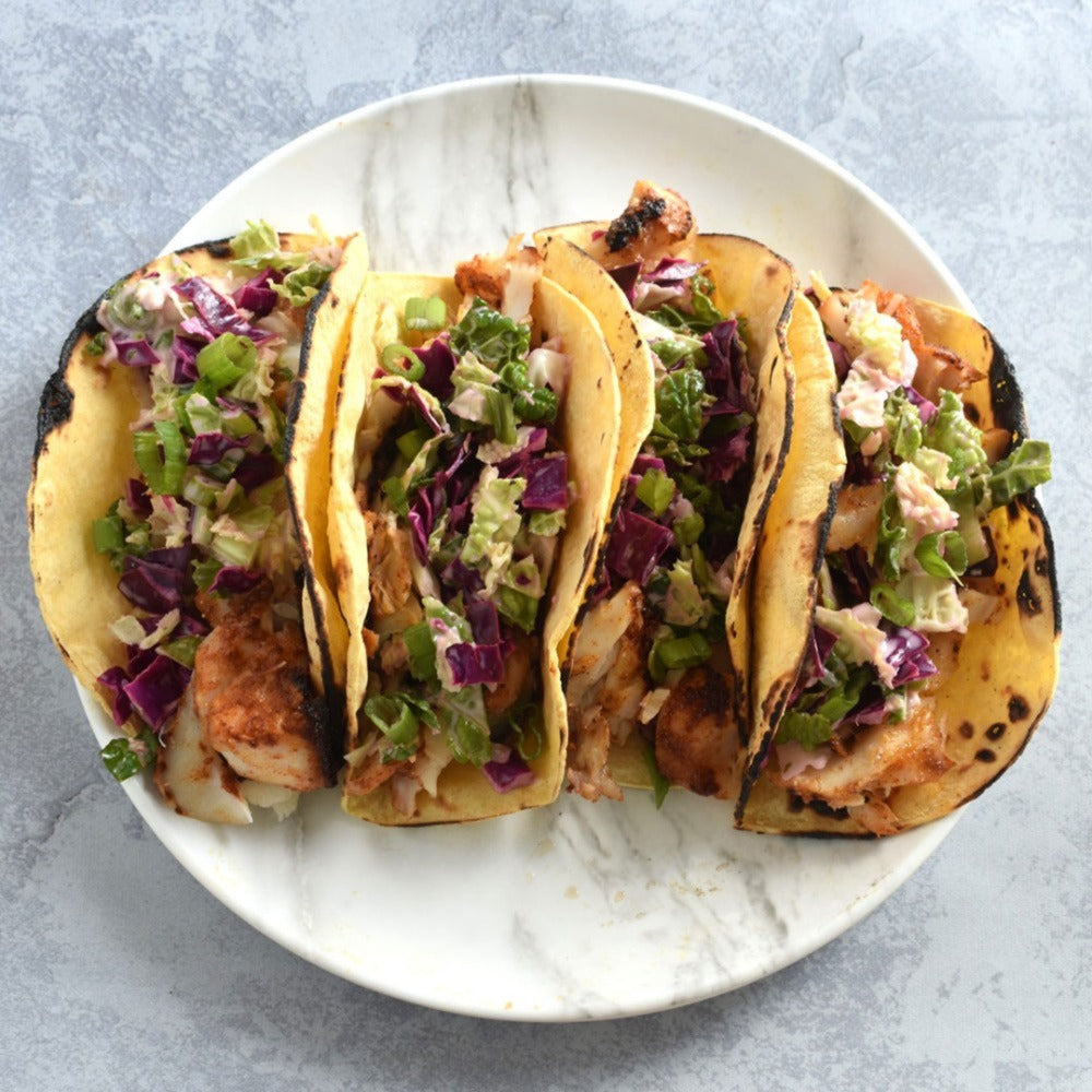Blackened Cod Tacos – Blue Circle Foods
