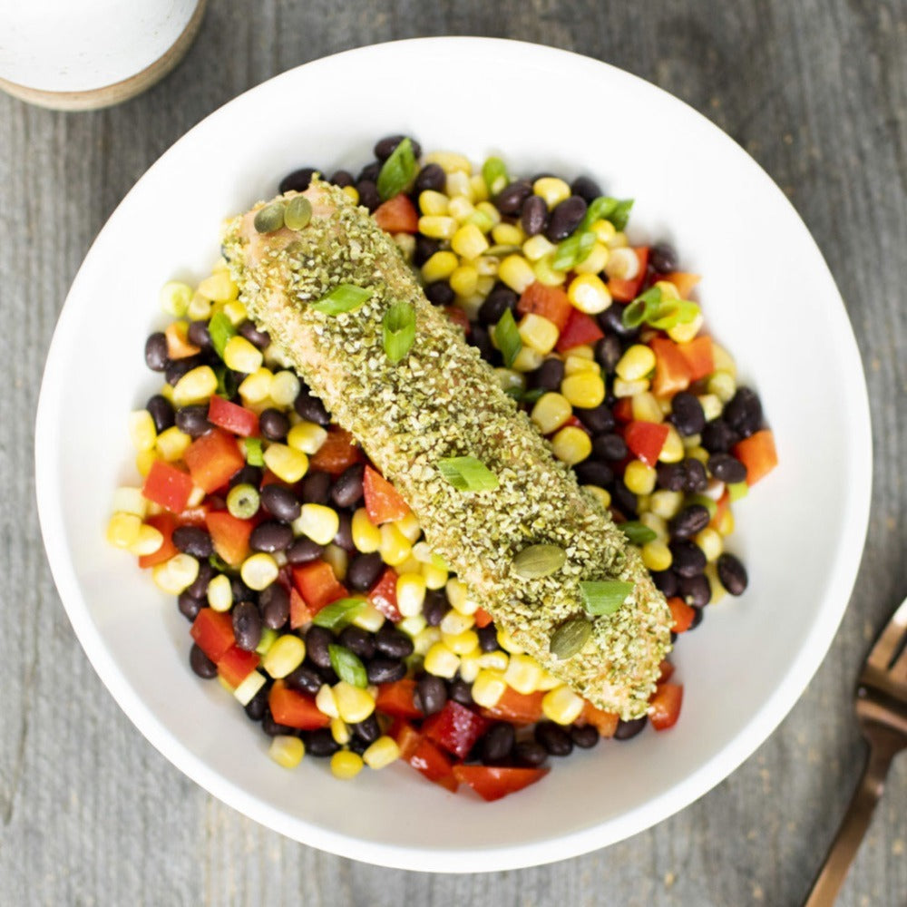 Chef Nora's Pumpkin Seed Crusted Salmon – Blue Circle Foods