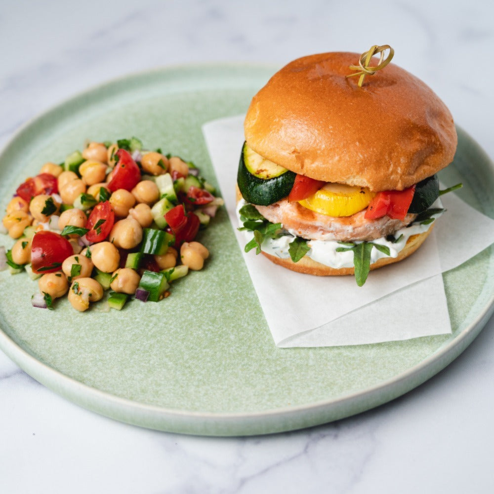 Mediterranean Salmon Burgers – Blue Circle Foods